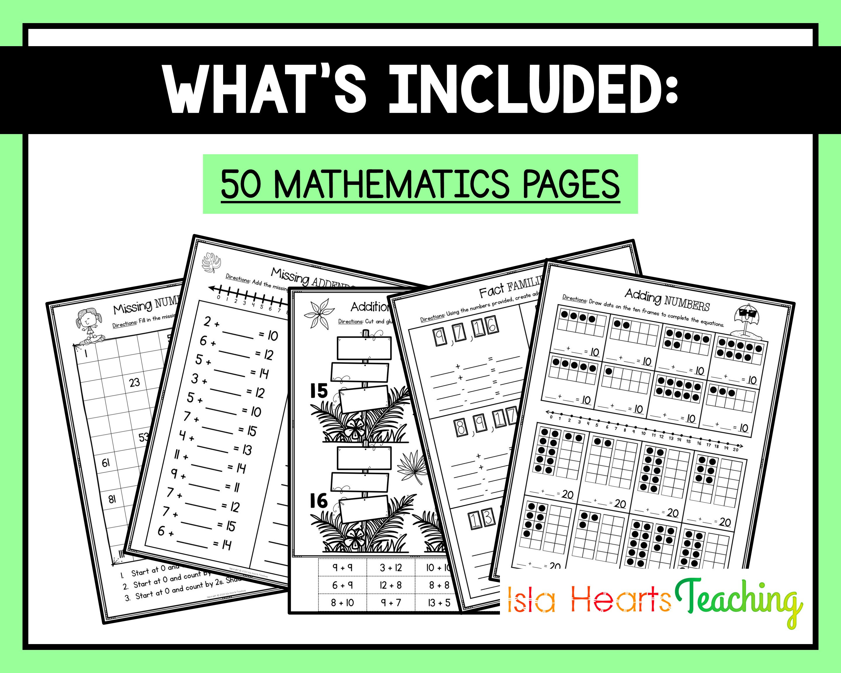 First Grade Summer Math Learning Homework Packet L Home Learning ...