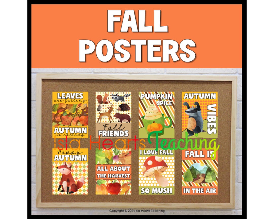 Editable Fall Posters I Autumn Poster Set I Classroom Decor I School ...