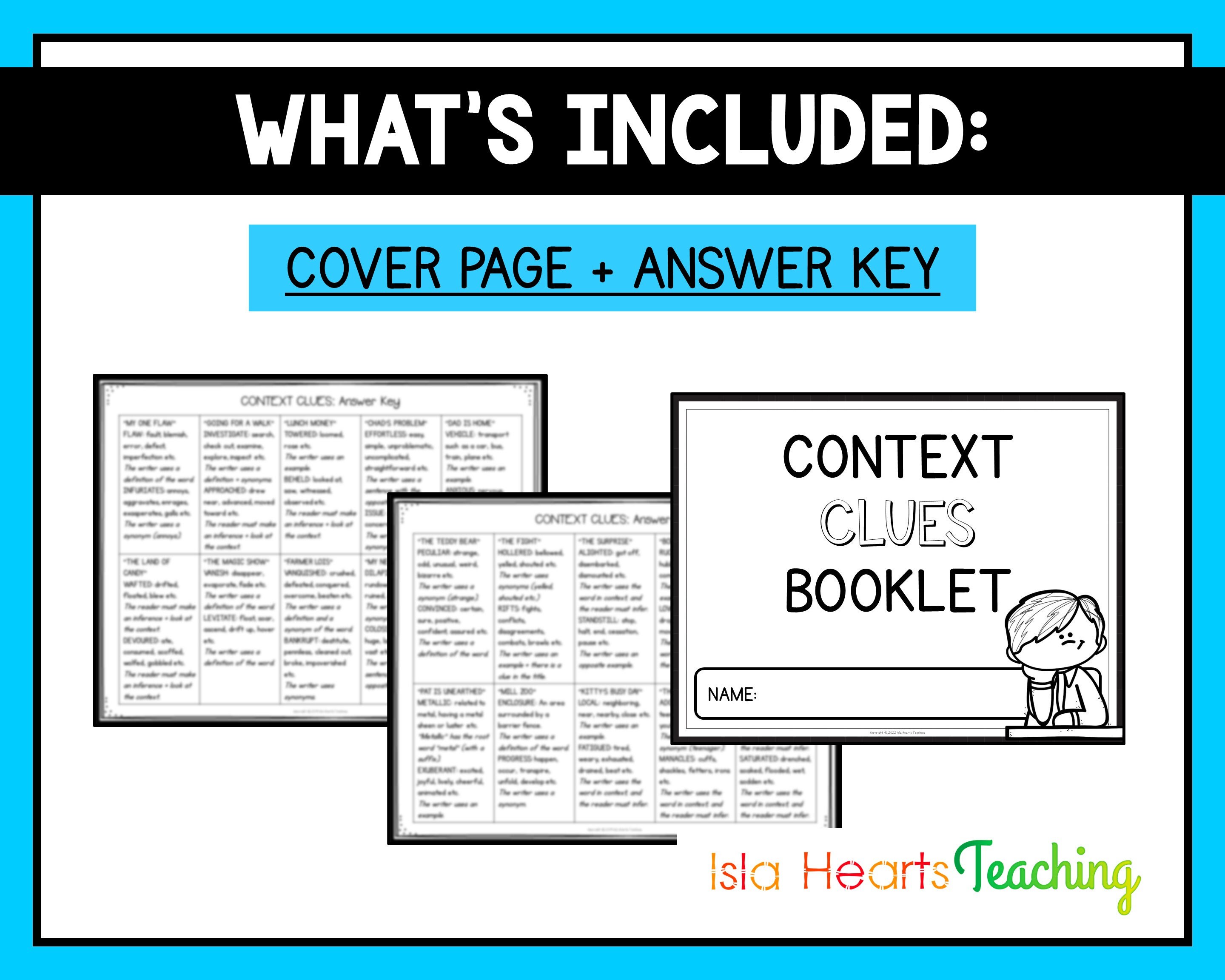Context Clues Reading Comprehension Passages and Questions - Reading ...