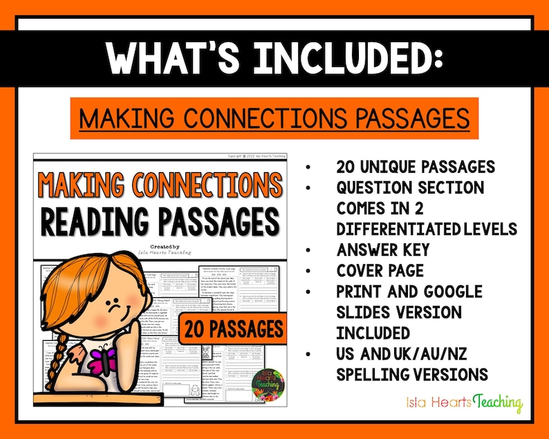 Making Connections Reading Comprehension Passages and Questions ...