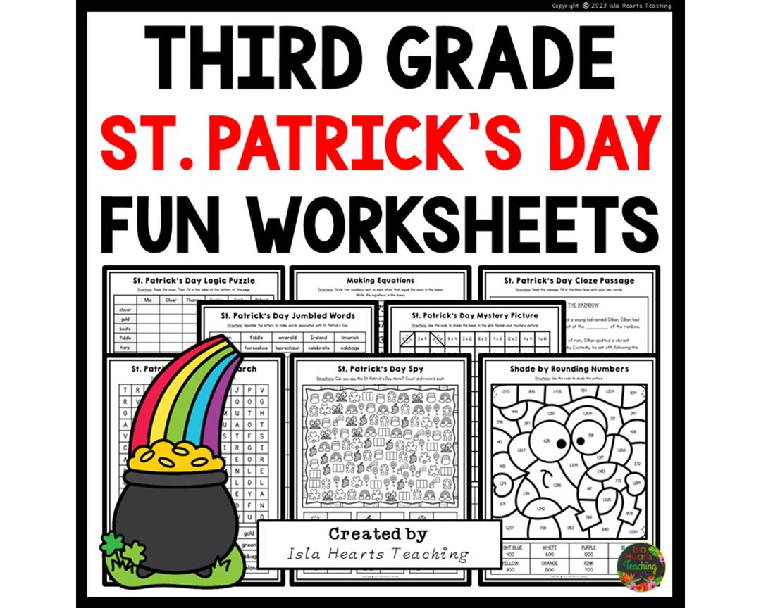 St. Patrick's Day Fun Workbook I Saint Patrick's Day Worksheets and ...