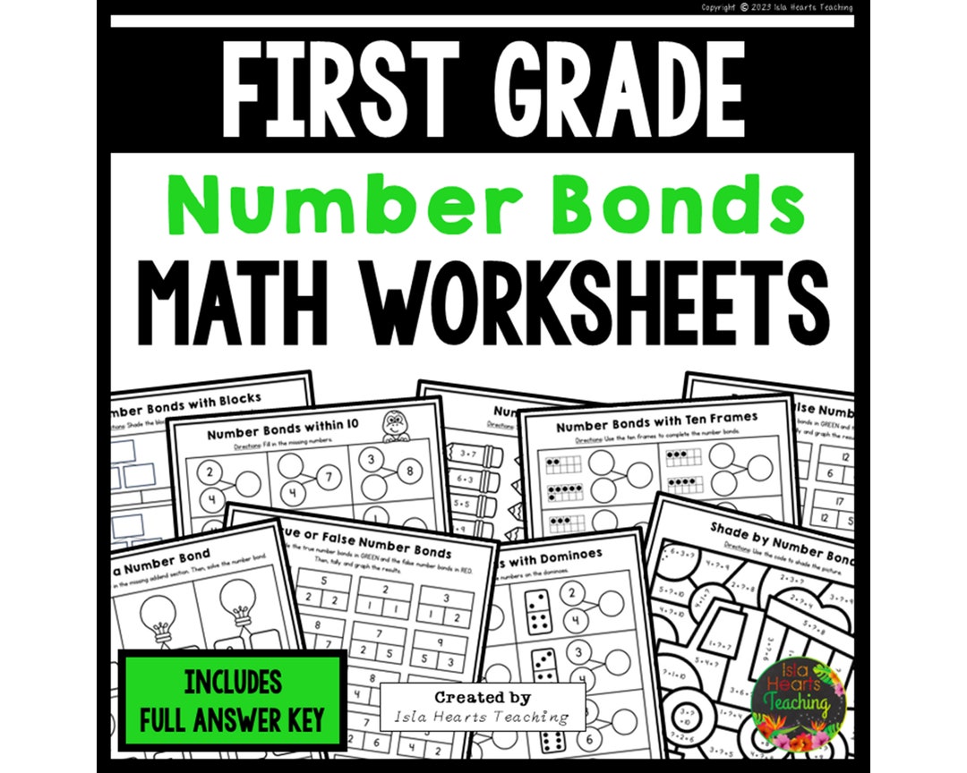 Number Bonds to 10 & 20 Worksheets for Kids L Part Part Whole Math ...