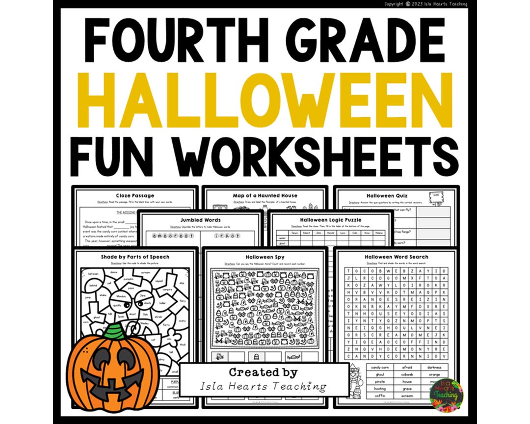 Halloween Fun Puzzles Workbook I Worksheets Autumn Activities I 4th ...