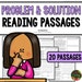 Problem and Solution Reading Comprehension Passages and Questions ...