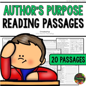 Author's Purpose Reading Comprehension Passages and Questions Reading ...