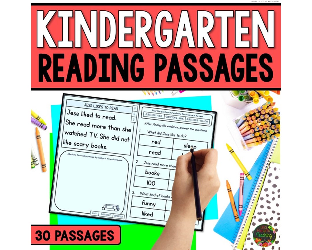 Kindergarten and First Grade Reading Comprehension Passages With ...