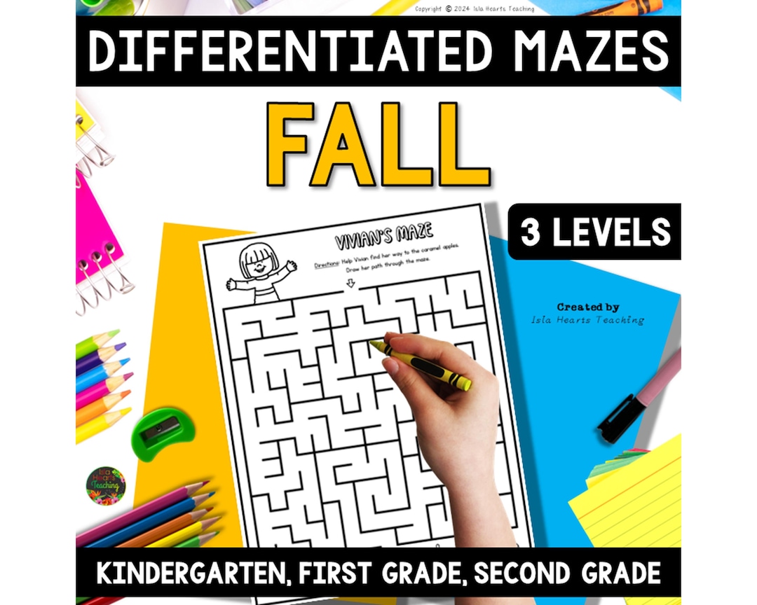 Fall Fun Mazes for Kids I Autumn Maze Worksheets Activities I ...