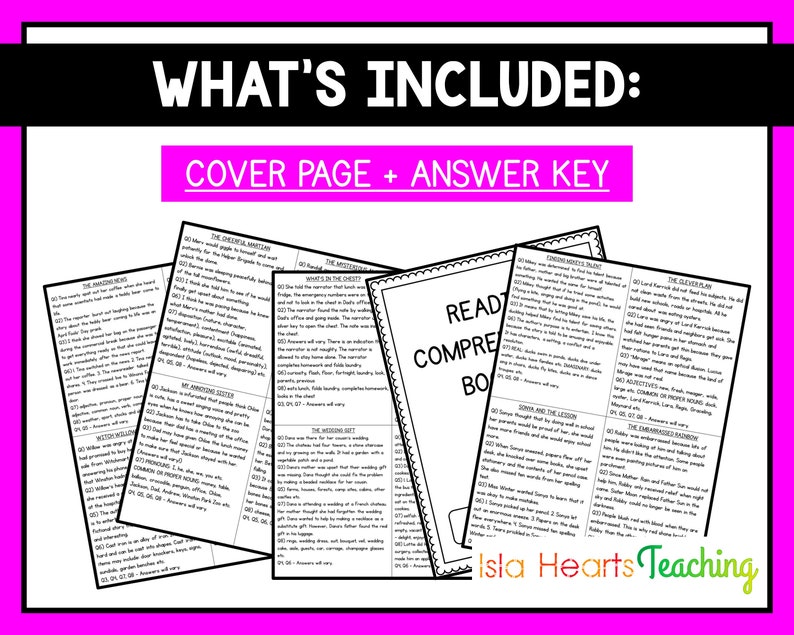 Third Grade Reading Comprehension Passages and Questions Worksheets I ...