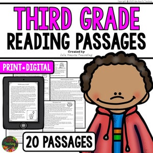 Third Grade Reading Comprehension Passages and Questions Worksheets I ...