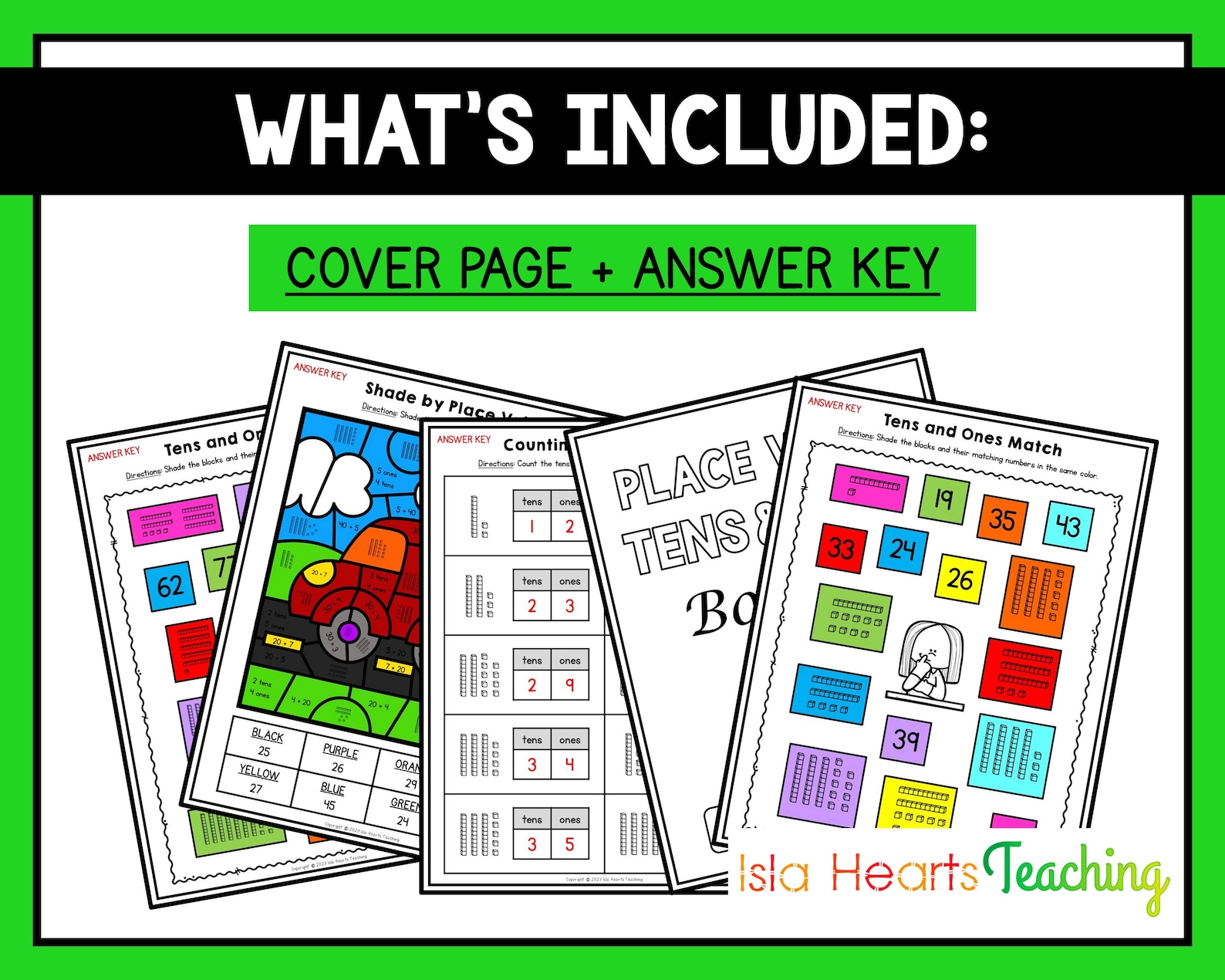 Place Value Worksheets for Kids Tens and Ones L Math Homework ...