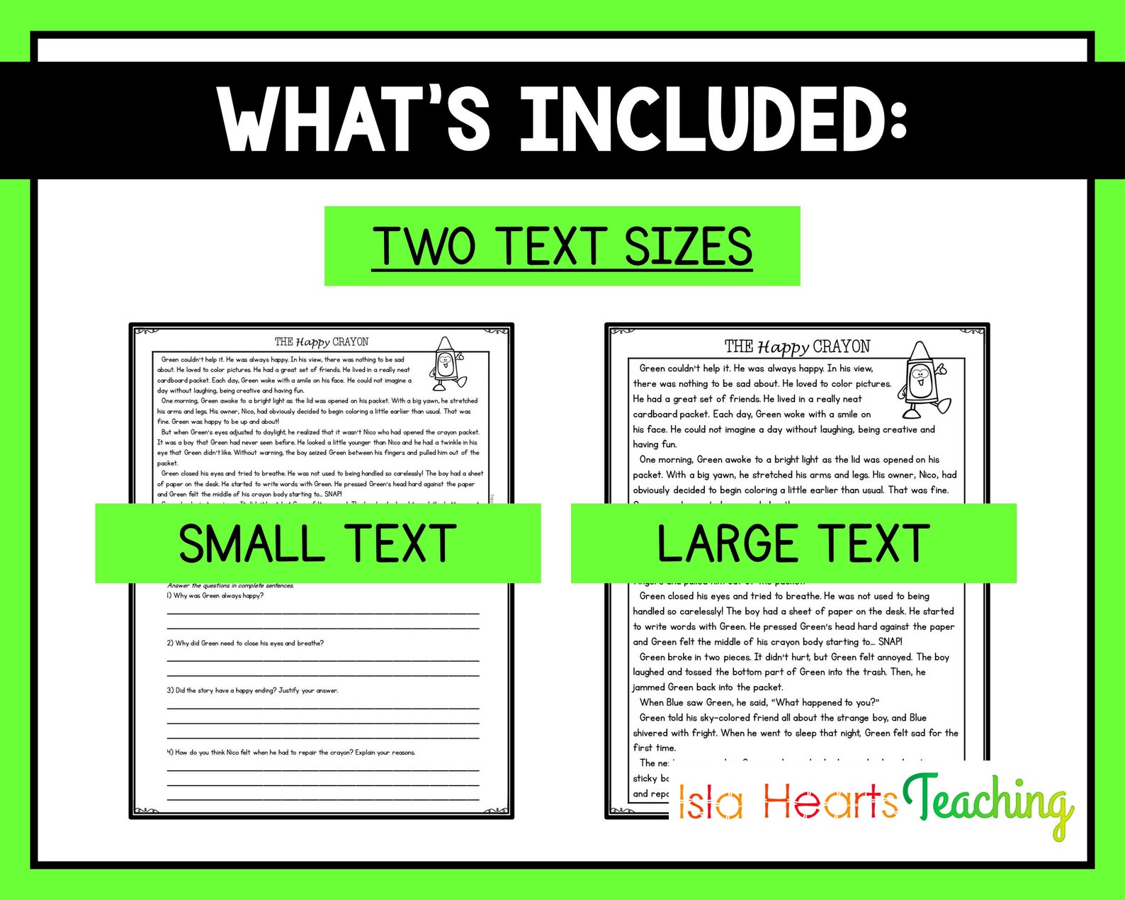Third Grade Reading Comprehension Passages and Questions Worksheets I ...