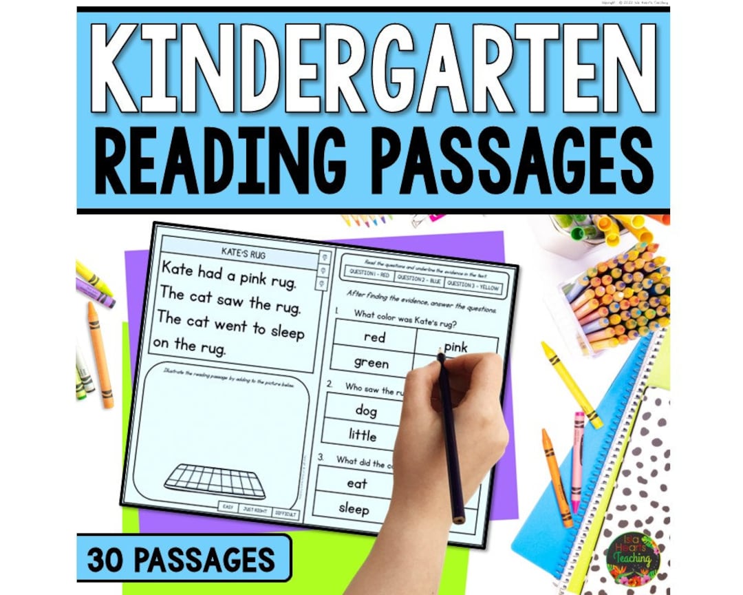 Kindergarten Reading Comprehension Passages and Questions Kindergarten ...
