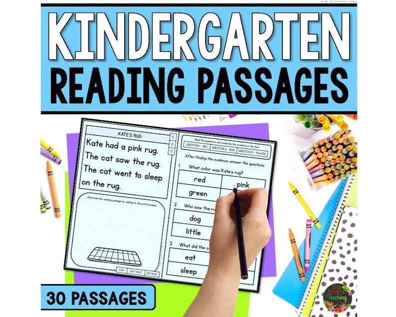 Kindergarten Reading Comprehension Passages and Questions Kindergarten ...