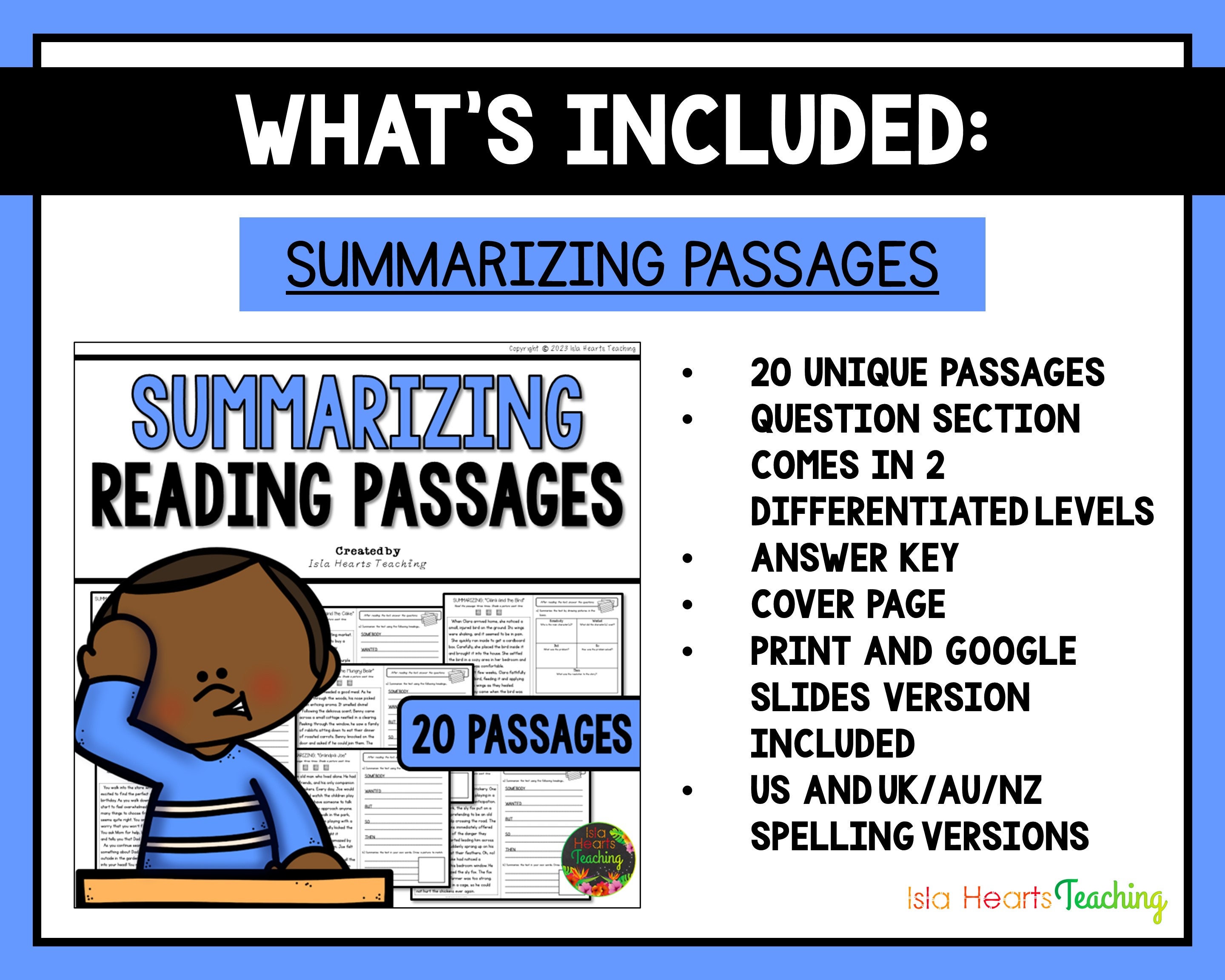 Summarizing Reading Comprehension Passages and Questions - Reading ...