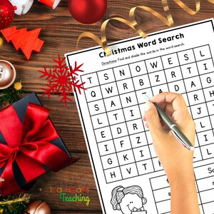 Christmas Fun Puzzles Workbook I Holiday Break Worksheets Xmas ...