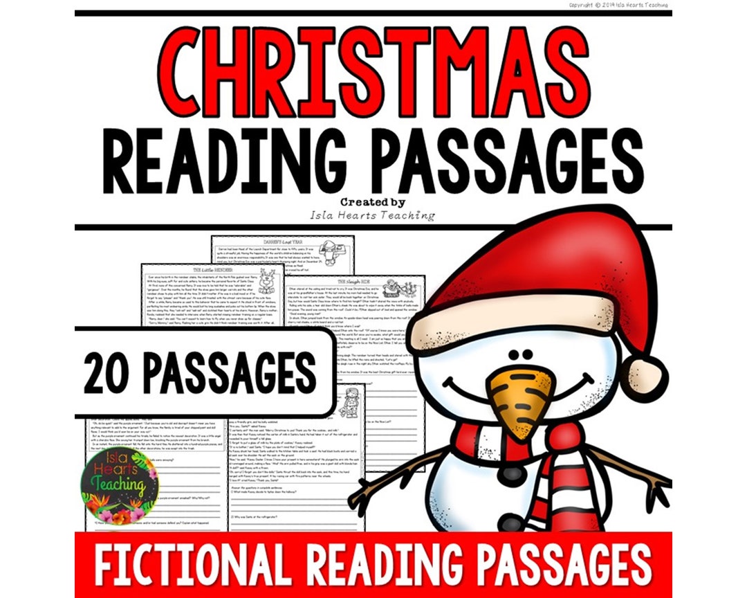 Christmas Reading Comprehension Worksheets I Christmas Short Story ...