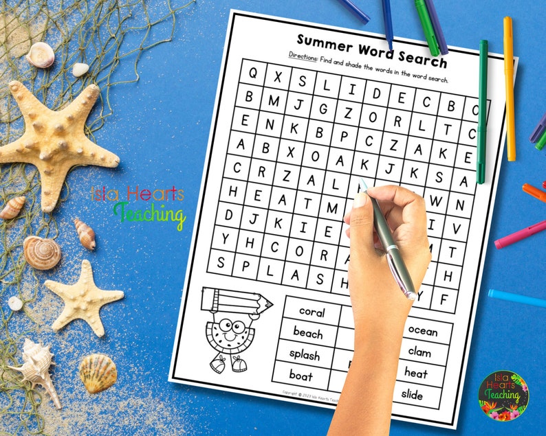 Summer Fun Puzzles Workbook I Holiday Break Worksheets and Activities I ...