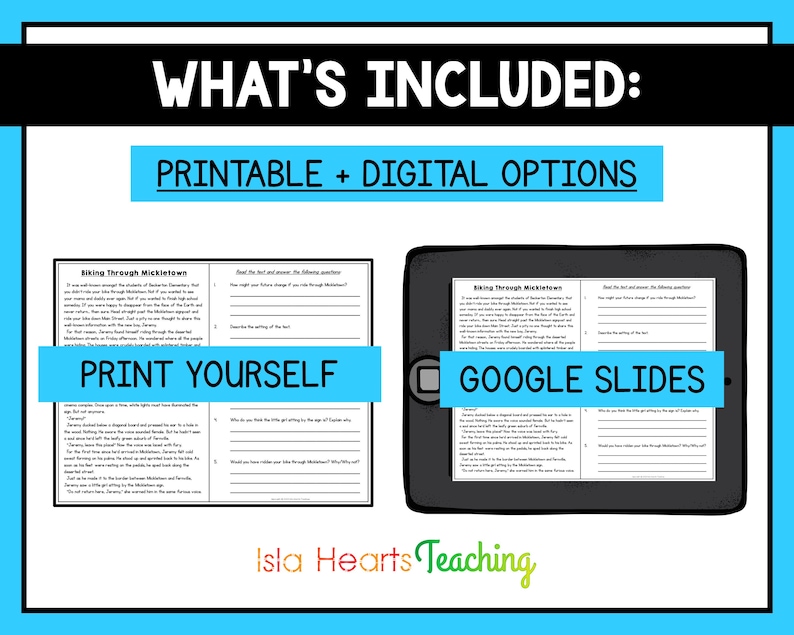 Fourth Grade Reading Comprehension Passages and Questions Worksheets I ...