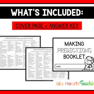 Making Predictions Reading Comprehension Passages and Questions ...