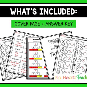 Number Bonds to 10 & 20 Worksheets for Kids L Part Part Whole Math ...