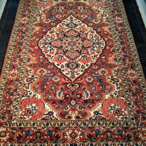 Antique Chahar Mahal Bakhtiari Persian Rug: Floral Medallion, Circa ...