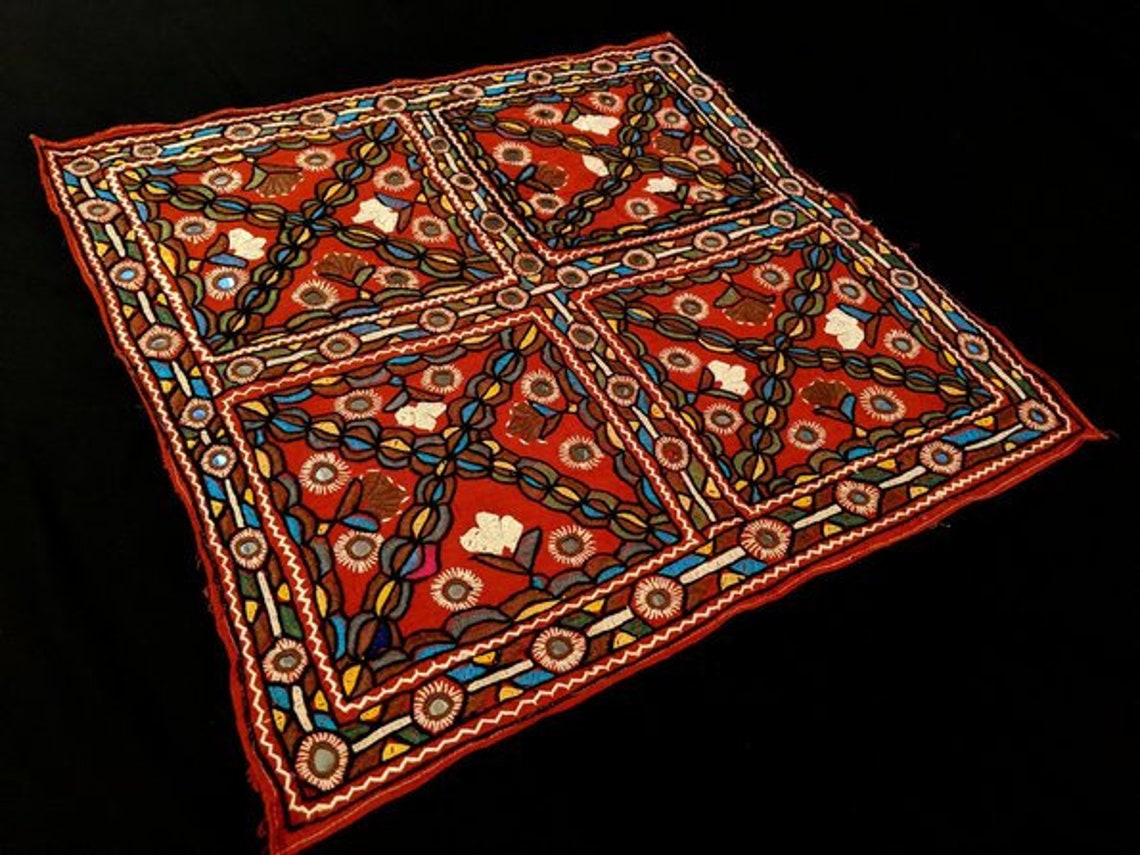 Vintage Sindh Embroidered Rumal India Pakistan Kutch Rajasthan Suzani ...