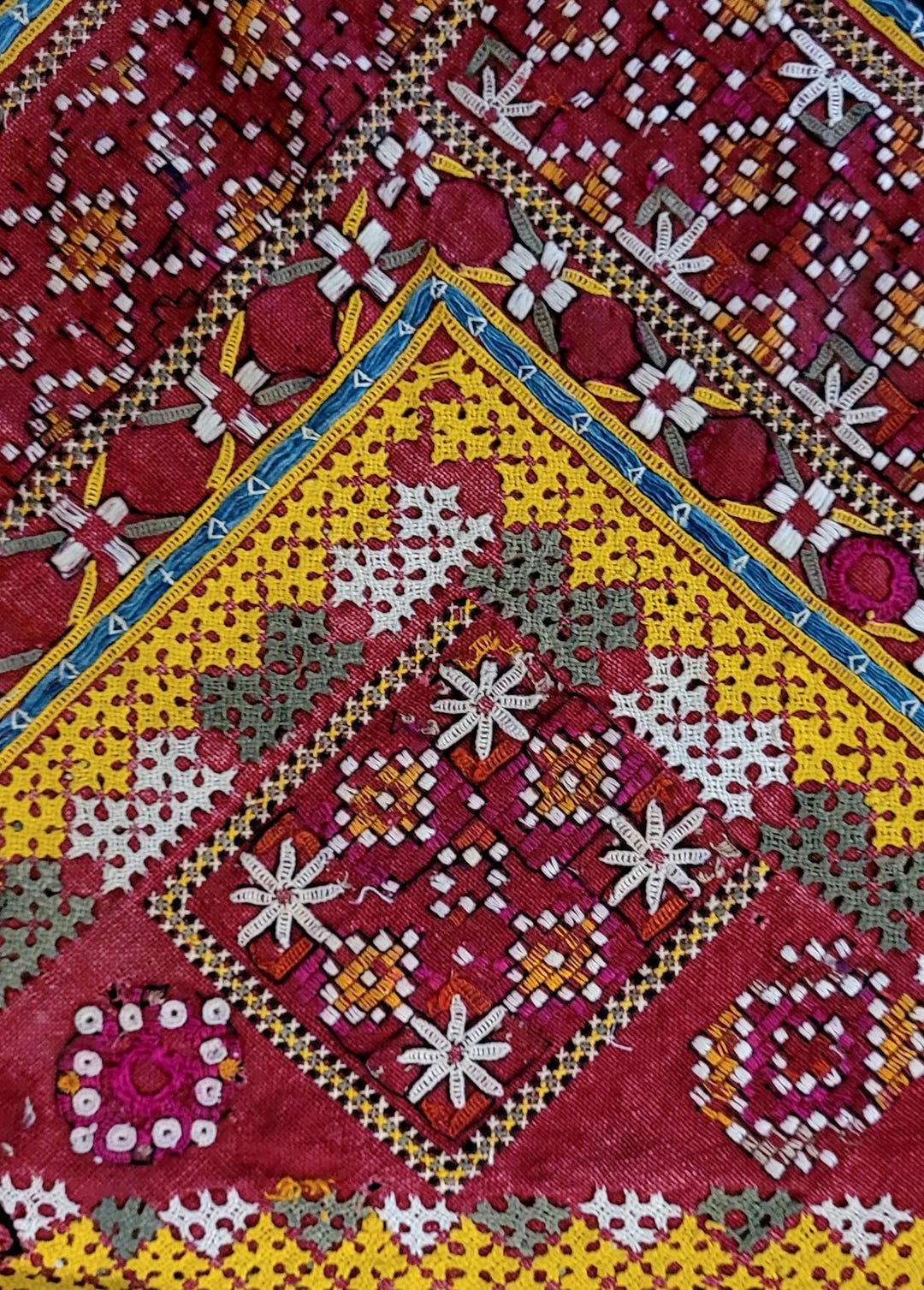Outstanding Antique Maheri Embroidery Fragment Circa 1900 or Before ...