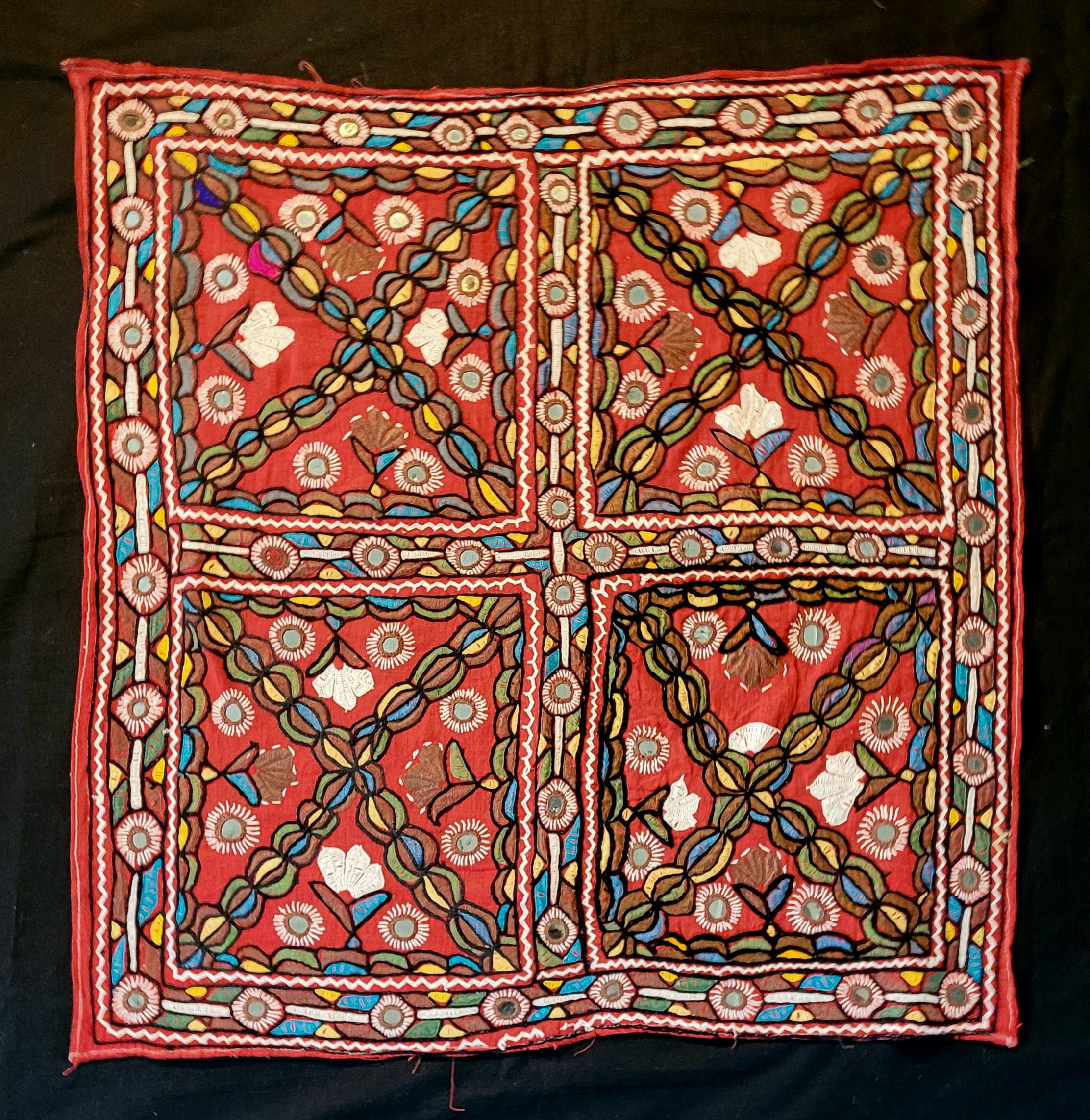 Vintage Sindh Embroidered Rumal India Pakistan Kutch Rajasthan Suzani ...