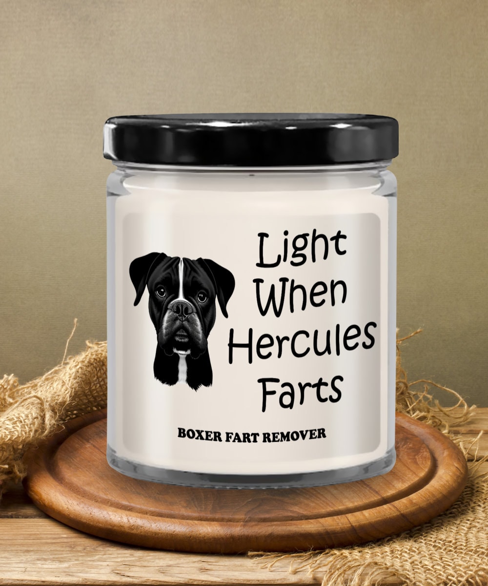 Boxer Candle, Boxer Dog Candle, Fart Smell Remover Candle, Light Me ...