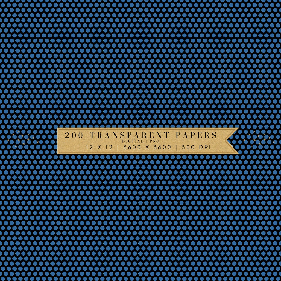 Transparent Digital Paper Pack | Polka Dot Pattern Overlay | PNG ...
