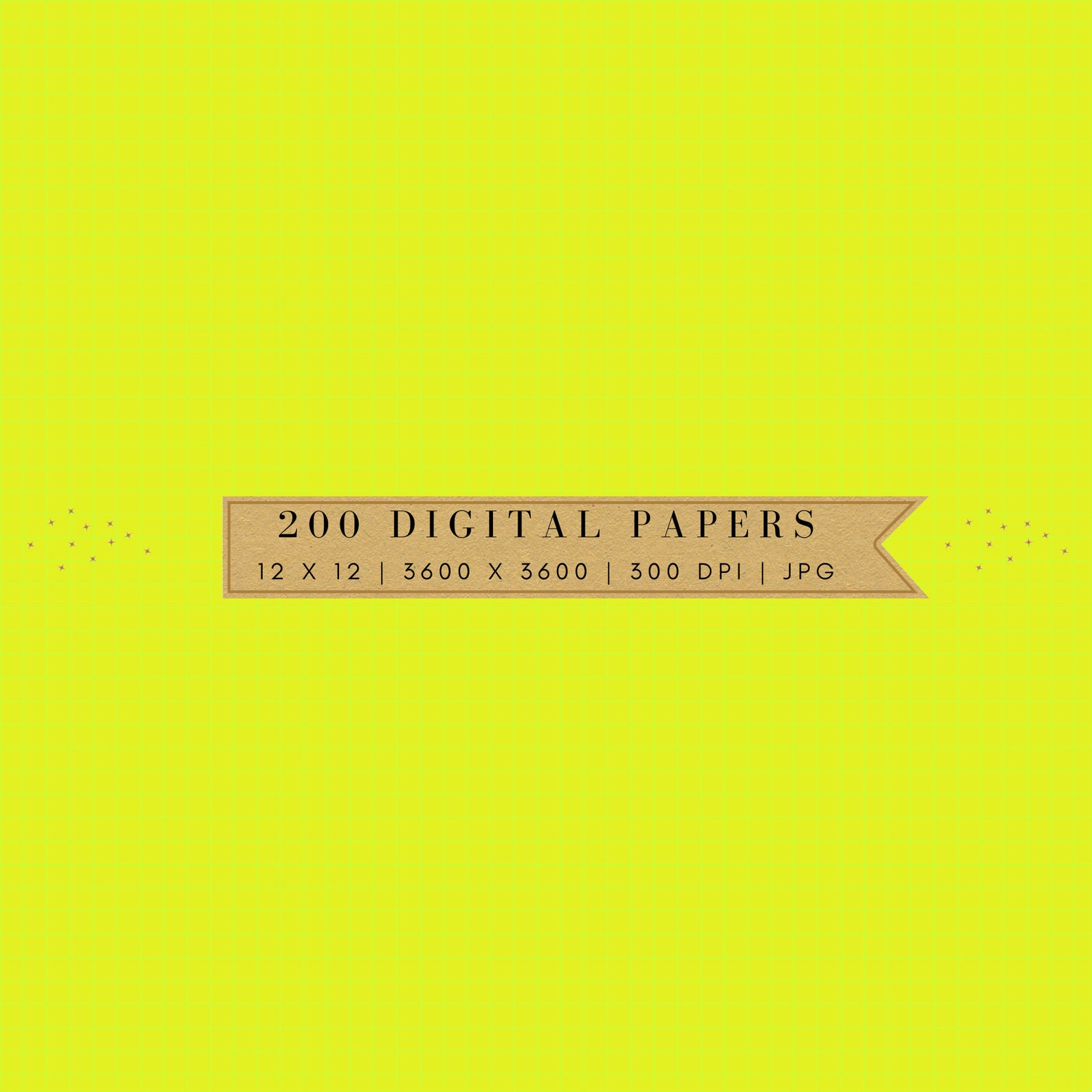 Digital Paper Pack | Yellow Grid Pattern | Squares | Commercial Use ...