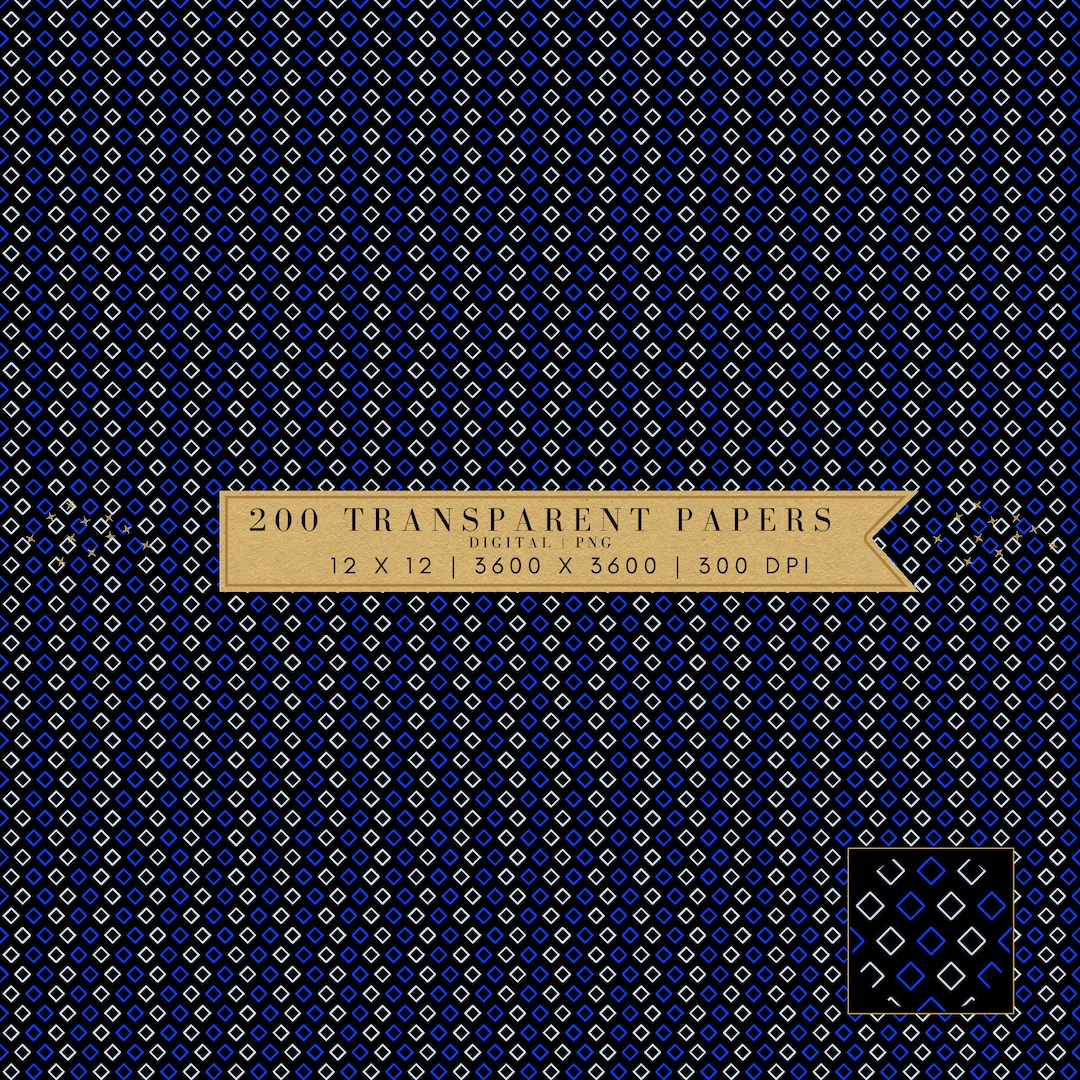 Transparent Digital Paper Pack | Overlay Pattern With Multi-color ...
