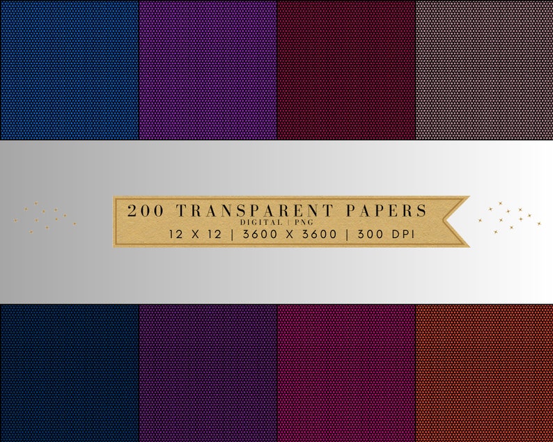 Transparent Digital Paper Pack | Geometric Pattern | PNG | Seamless ...