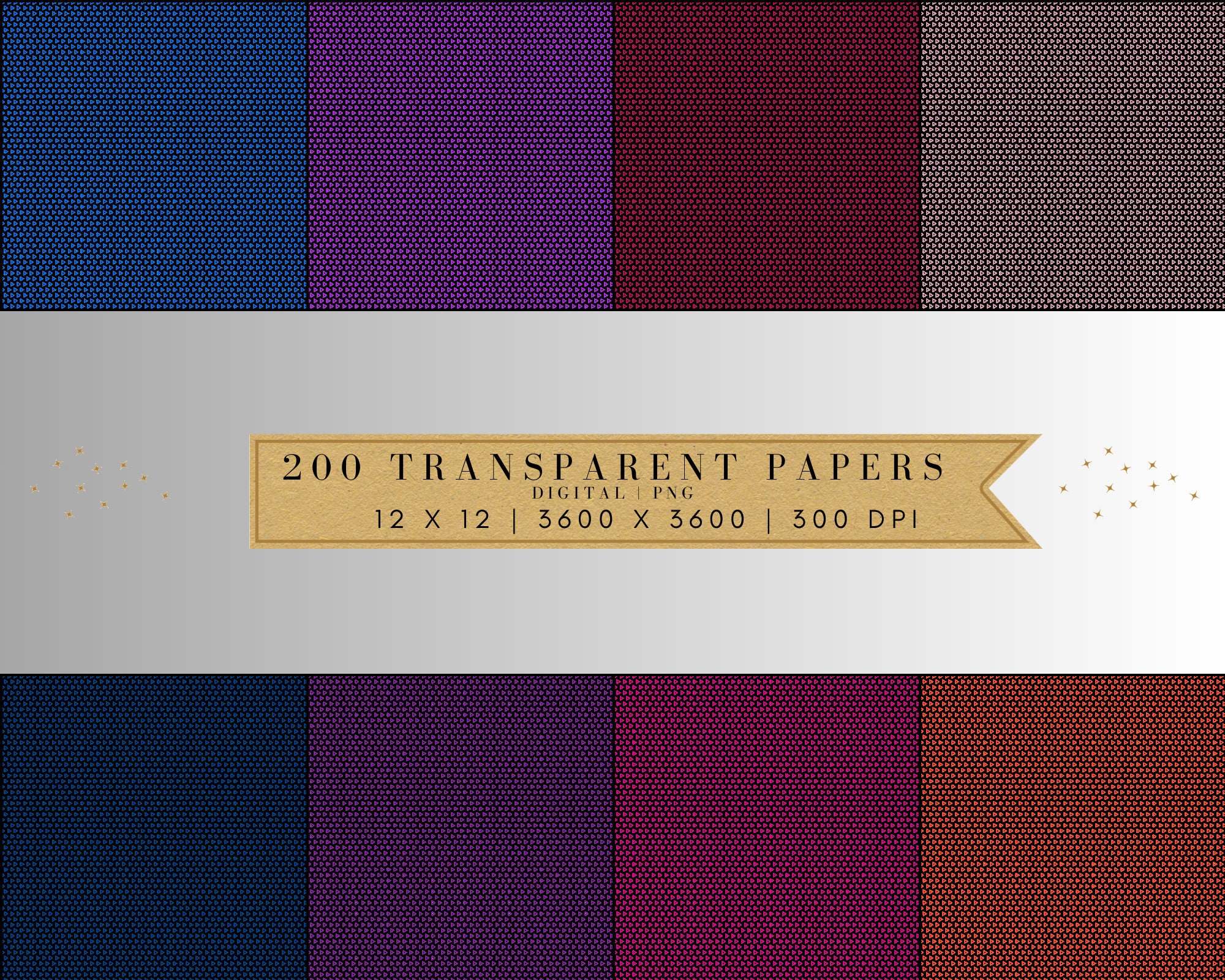 Transparent Digital Paper Pack | Geometric Pattern | PNG | Seamless ...