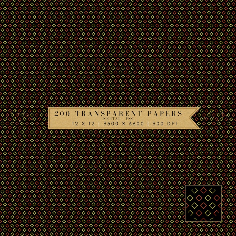 Transparent Digital Paper Pack | Grid Pattern, Diamond Shapes ...