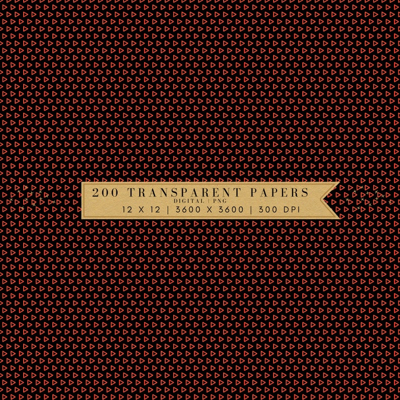 Transparent Digital Paper Pack | Geometric Pattern | PNG | Seamless ...