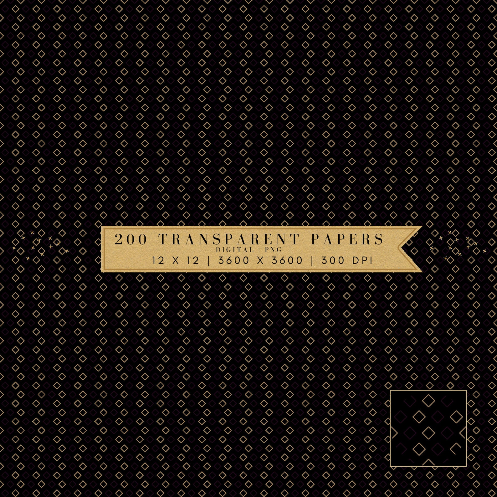 Transparent Digital Paper Pack | Grid Pattern, Diamond Shapes ...
