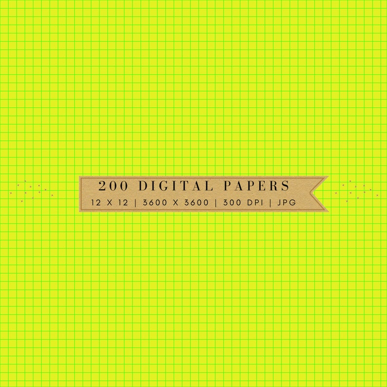Digital Paper Pack | Yellow Grid Pattern | Squares | Commercial Use ...