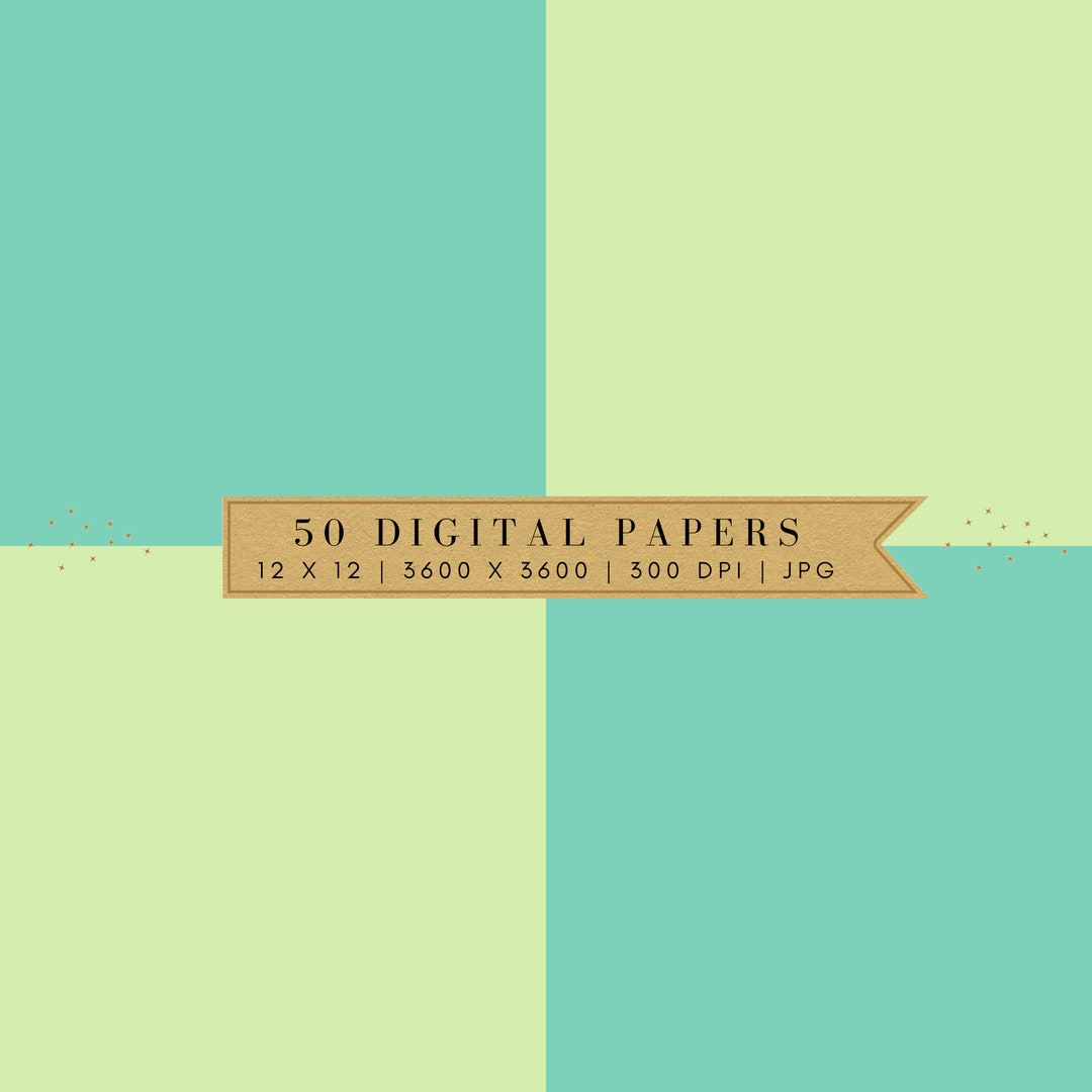 Digital Paper Pack | Modern Look Grid Design | Mint Green Squares ...