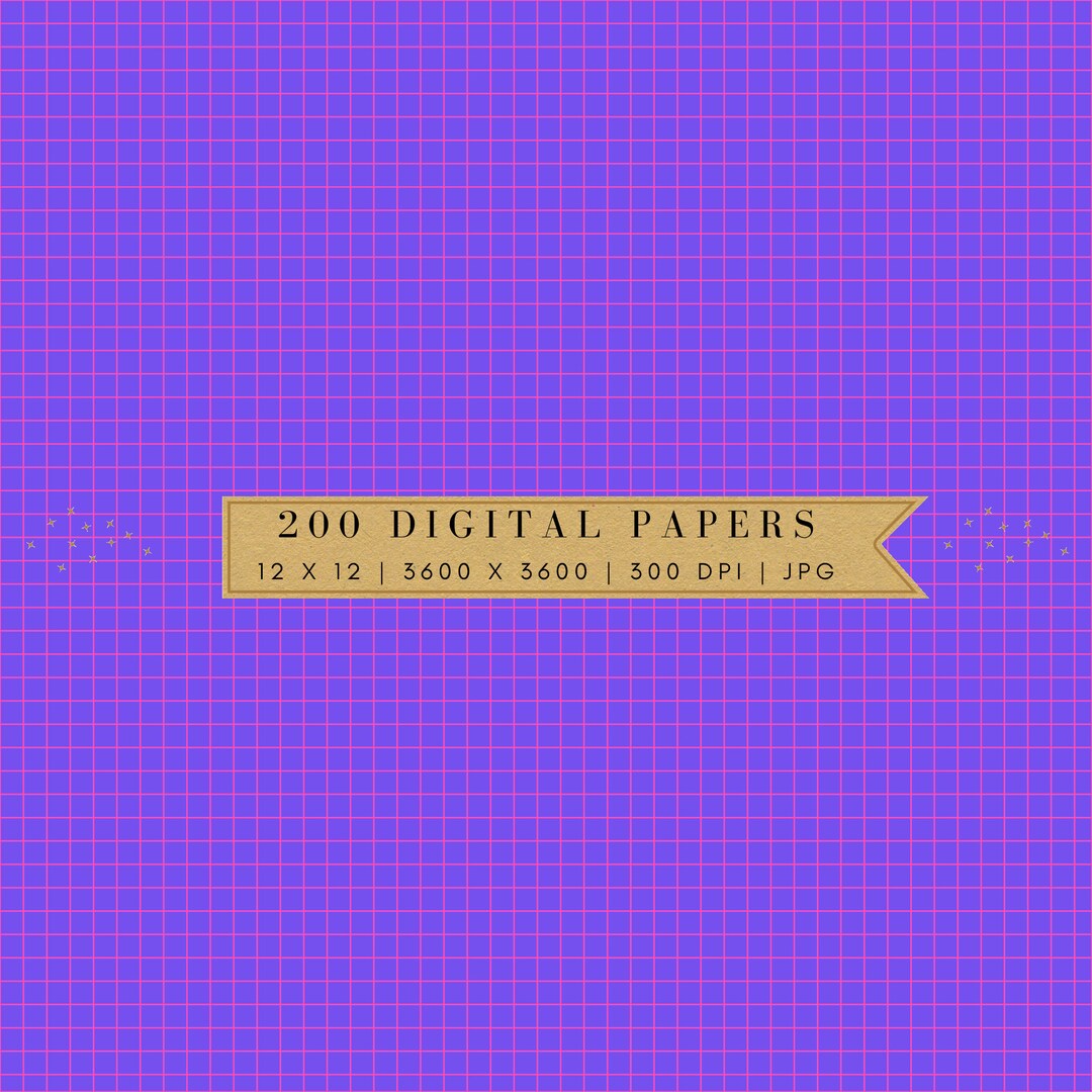 Digital Paper Pack | Pink Lines Grid Paper Image | Multi-color ...