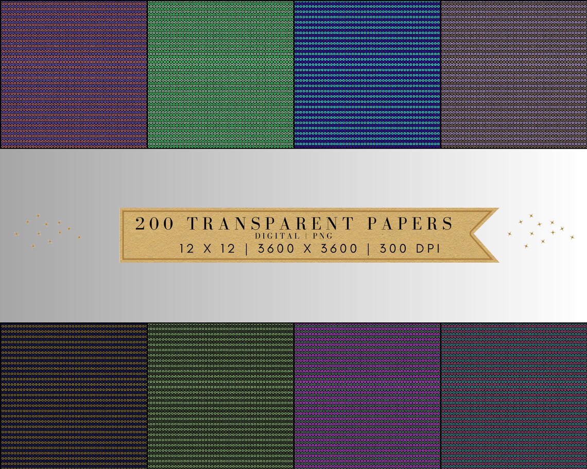 Transparent Digital Paper Pack | Alternating Color Honeycomb Pattern ...