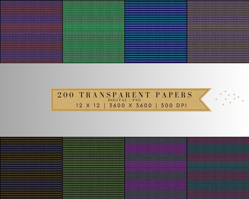 Transparent Digital Paper Pack | Alternating Color Honeycomb Pattern ...