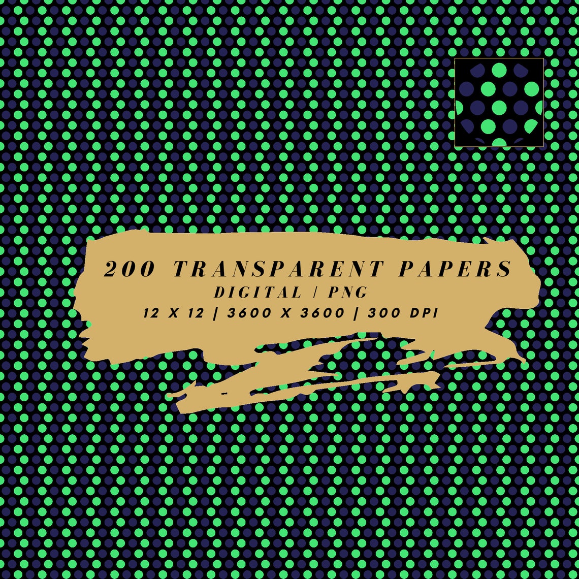 200 Transparent Digital Papers | Repeating Pattern | Seamless PNG ...