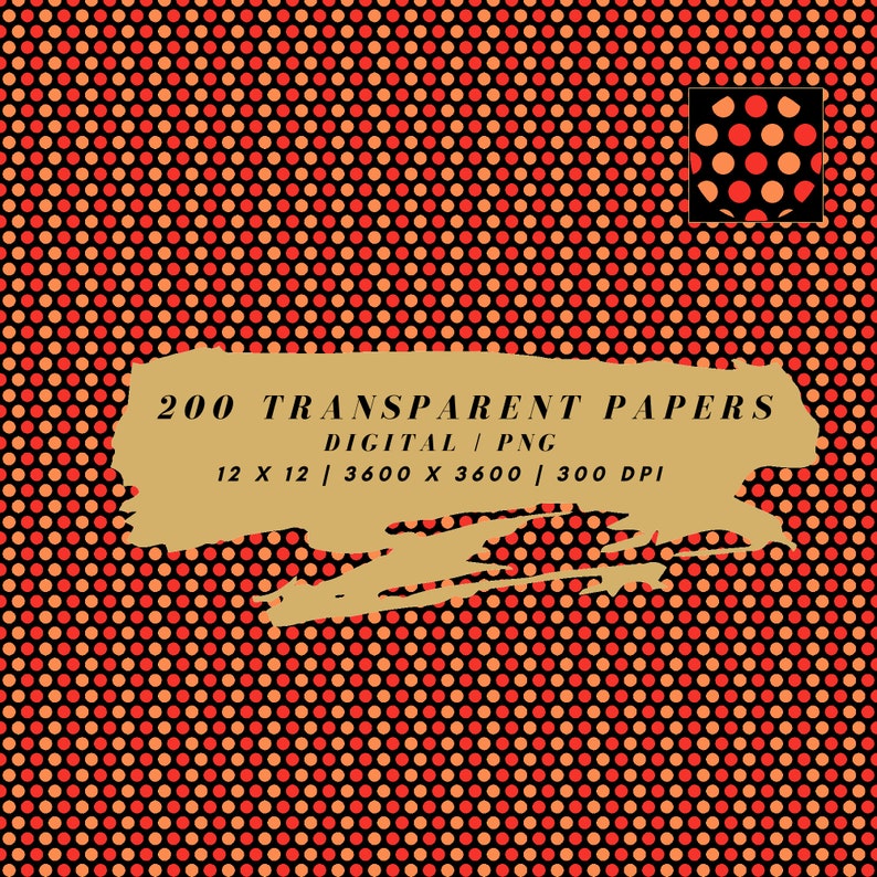 200 Transparent Digital Papers | Repeating Pattern | Seamless PNG ...