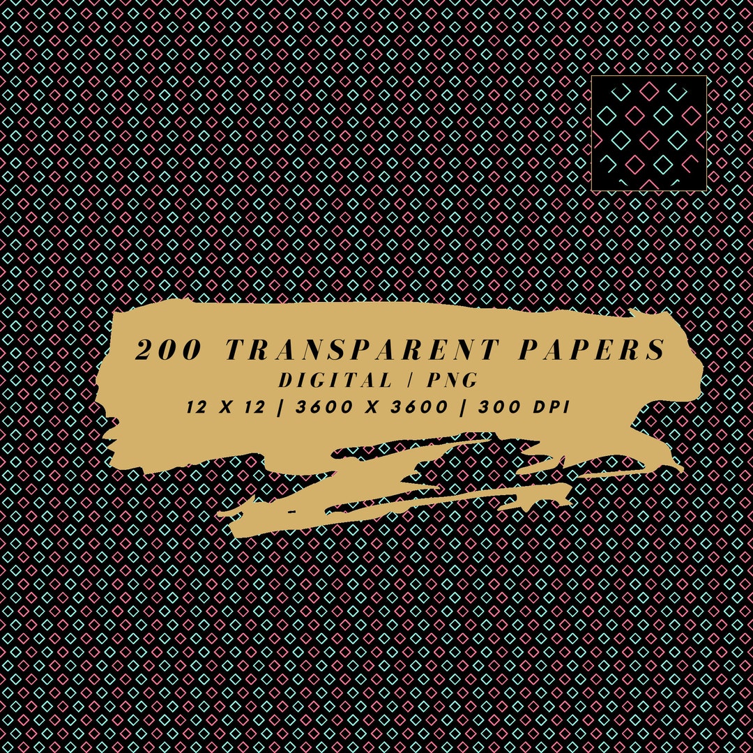 200 Transparent Digital Papers | Square Pattern PNG | Grid Squares ...
