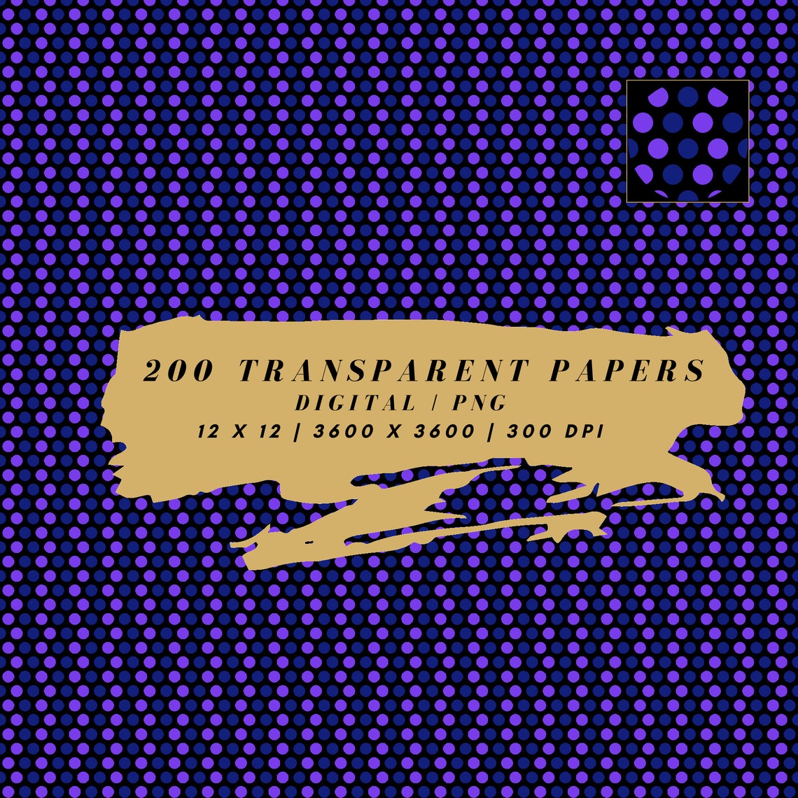 200 Transparent Digital Papers | Repeating Pattern | Seamless PNG ...