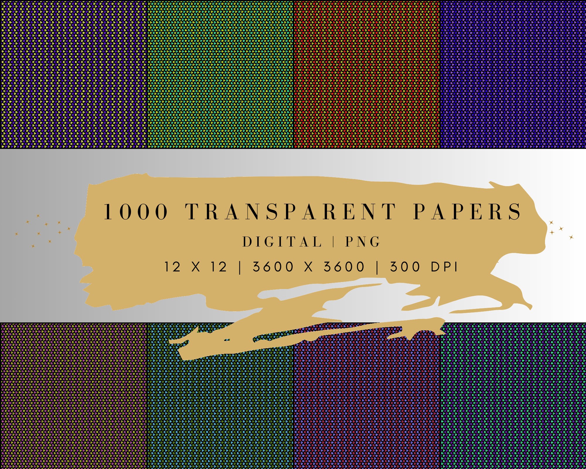 1000 Transparent Digital Papers | Triangle Pattern | Grid Formation ...