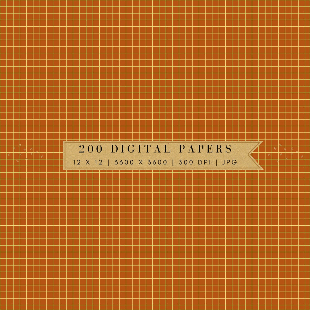 Digital Paper Pack | Multi-color Graph Paper | Yellow Lines ...