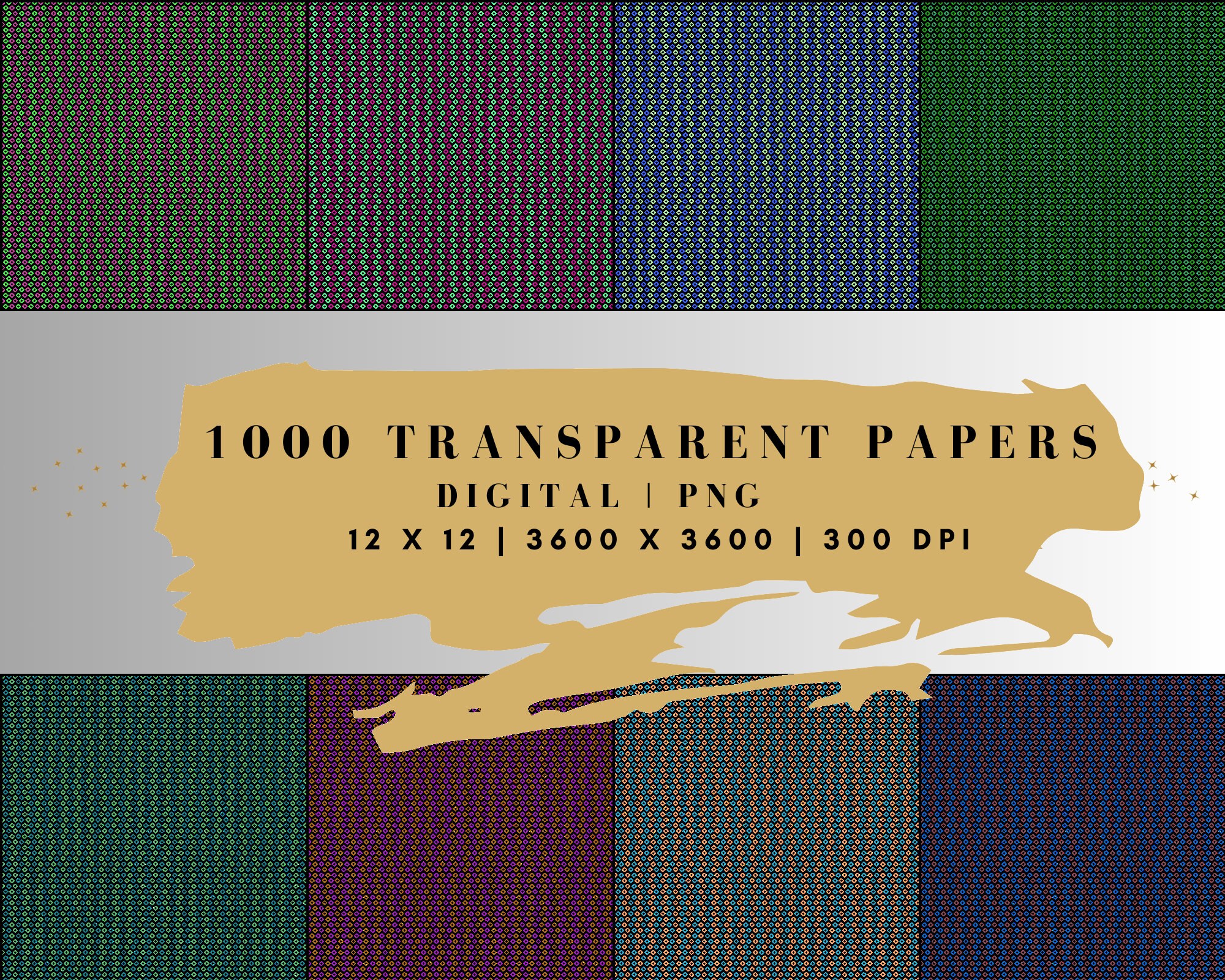 1000 Transparent Digital Papers | PNG Format | Commercial Use | Grid ...