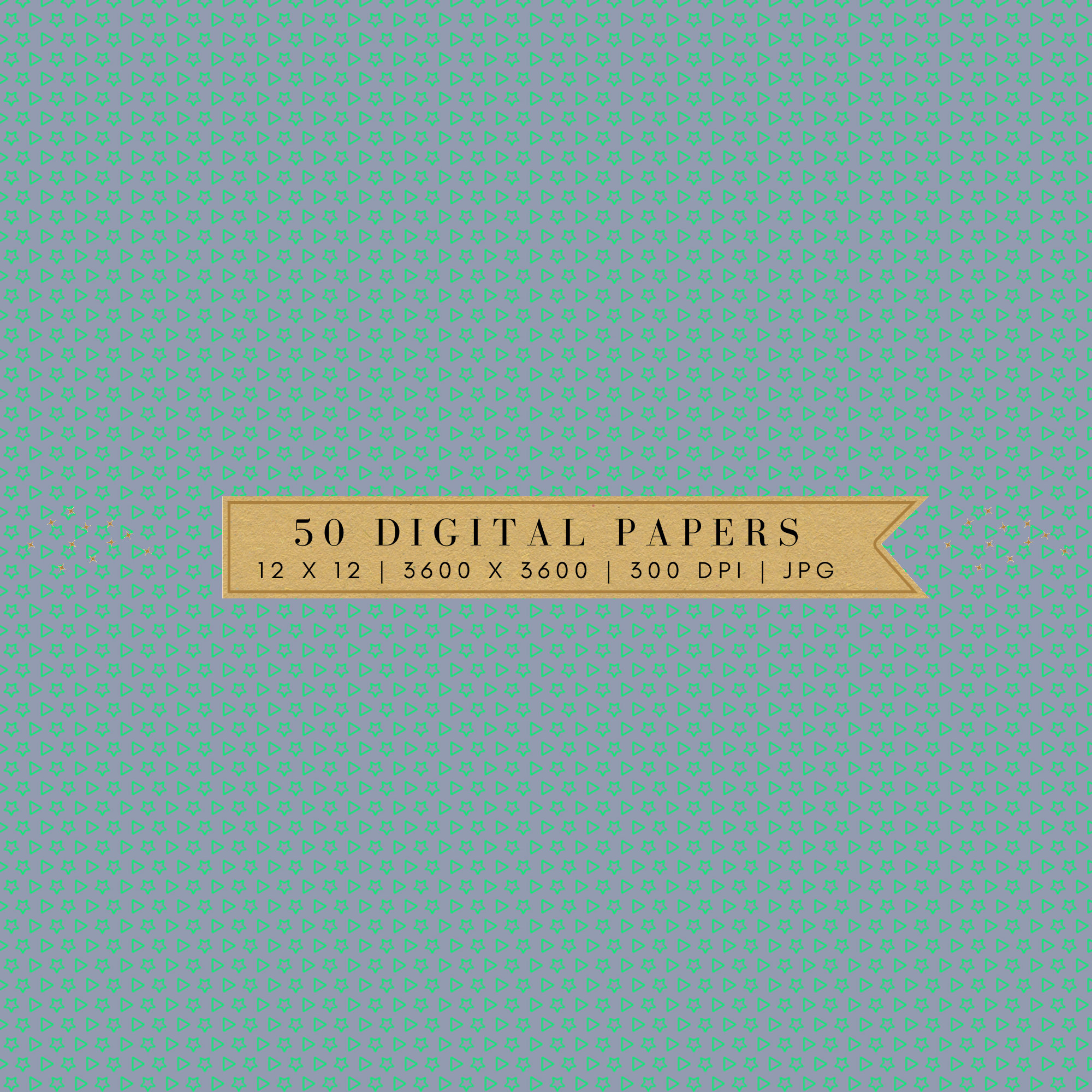 Digital Paper Pack | Blue Pattern, Interlocking Triangles, Dark Blue ...